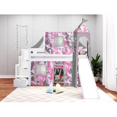Isabelle Max Glyndon Solid Wood Loft Bed with Shelves by Isabelle Max Reviews Wayfair
